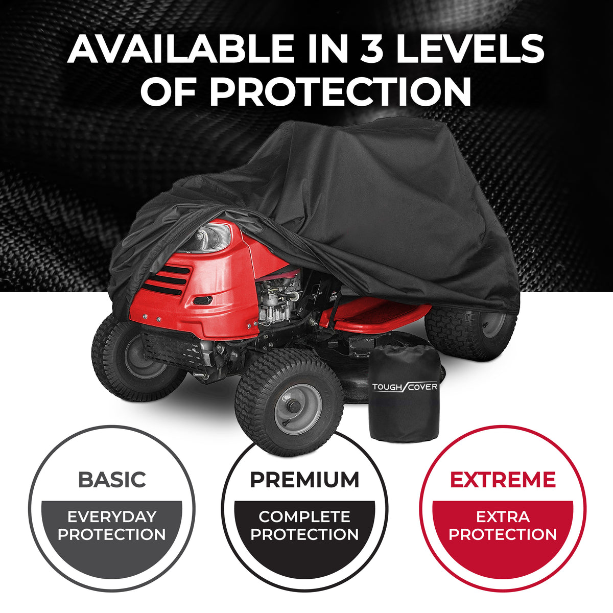 Lawn Tractor Cover | Extreme Conditions | Black – Tough Cover